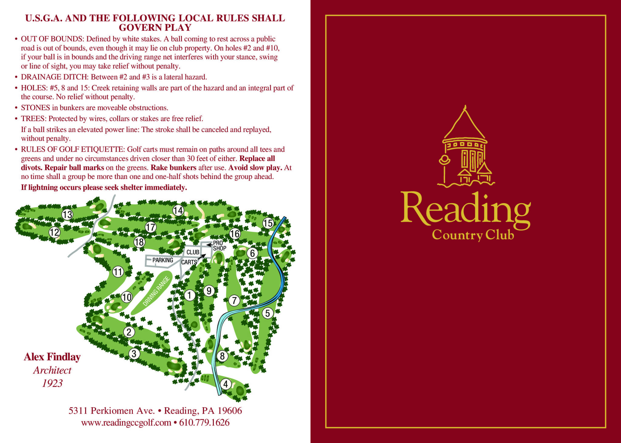 Scorecard – Reading Country Club